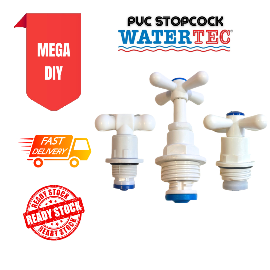 Watertec PVC Stopcock Spare Part Head 1/2" 15mm / 3/4" 20mm | Shopee ...