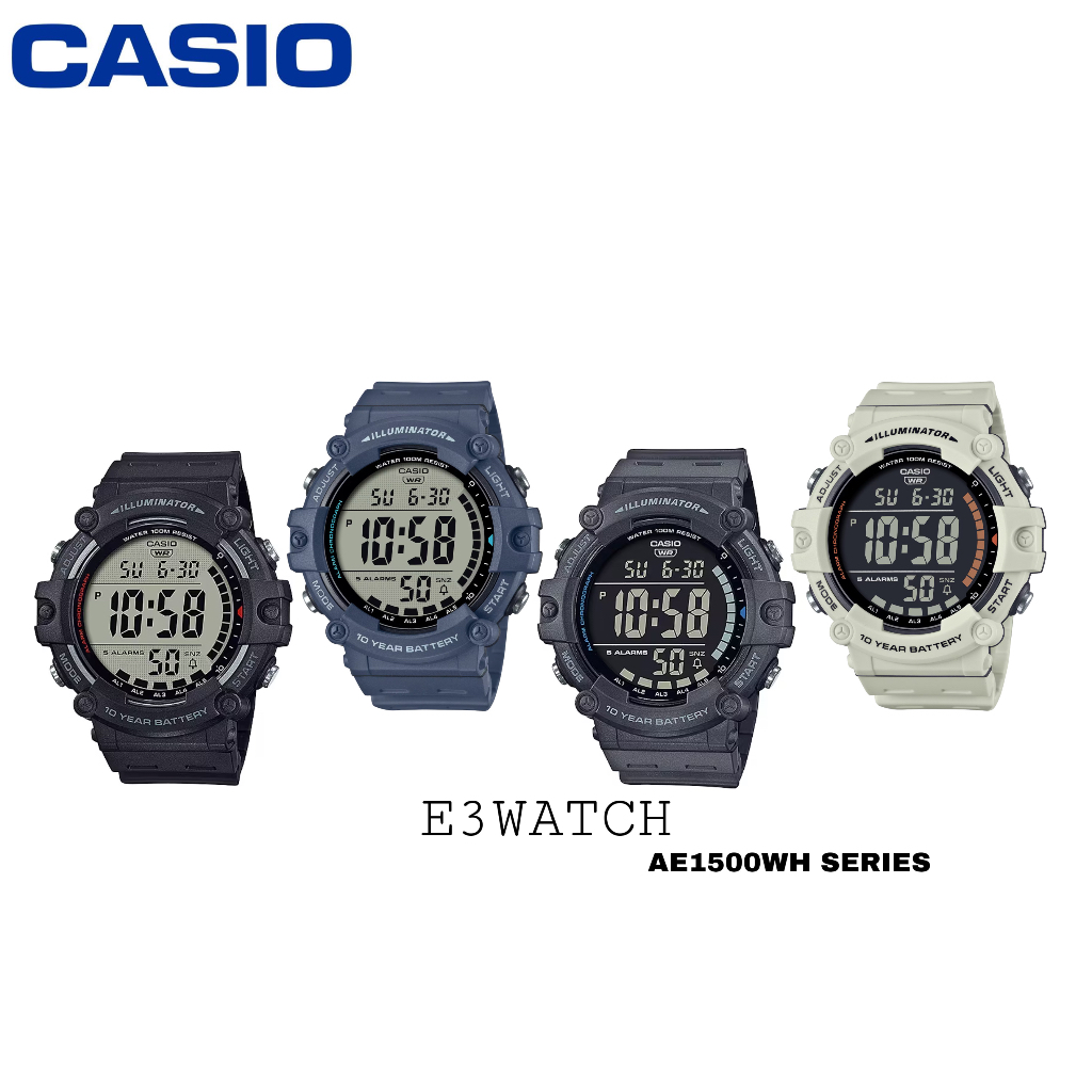Casio AE1500WH Series 100% Authentic AE-1500WH/AE-1500WH-1A/AE-1500WH ...