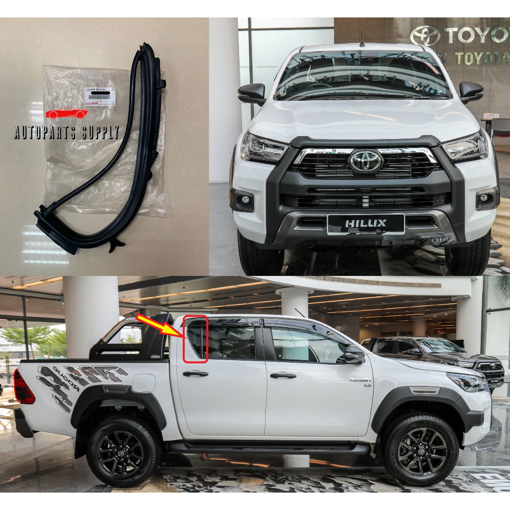 ORIGINAL TOYOTA HILUX REVO REAR DOOR GLASS RUBBER RH LH | Shopee Malaysia
