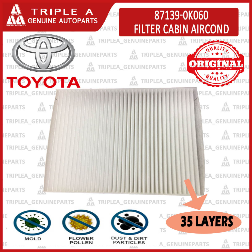 87139-0K060 CABIN AIR FILTER FOR TOYOTA HILUX REVO/INNOVA 2015-2018 ...