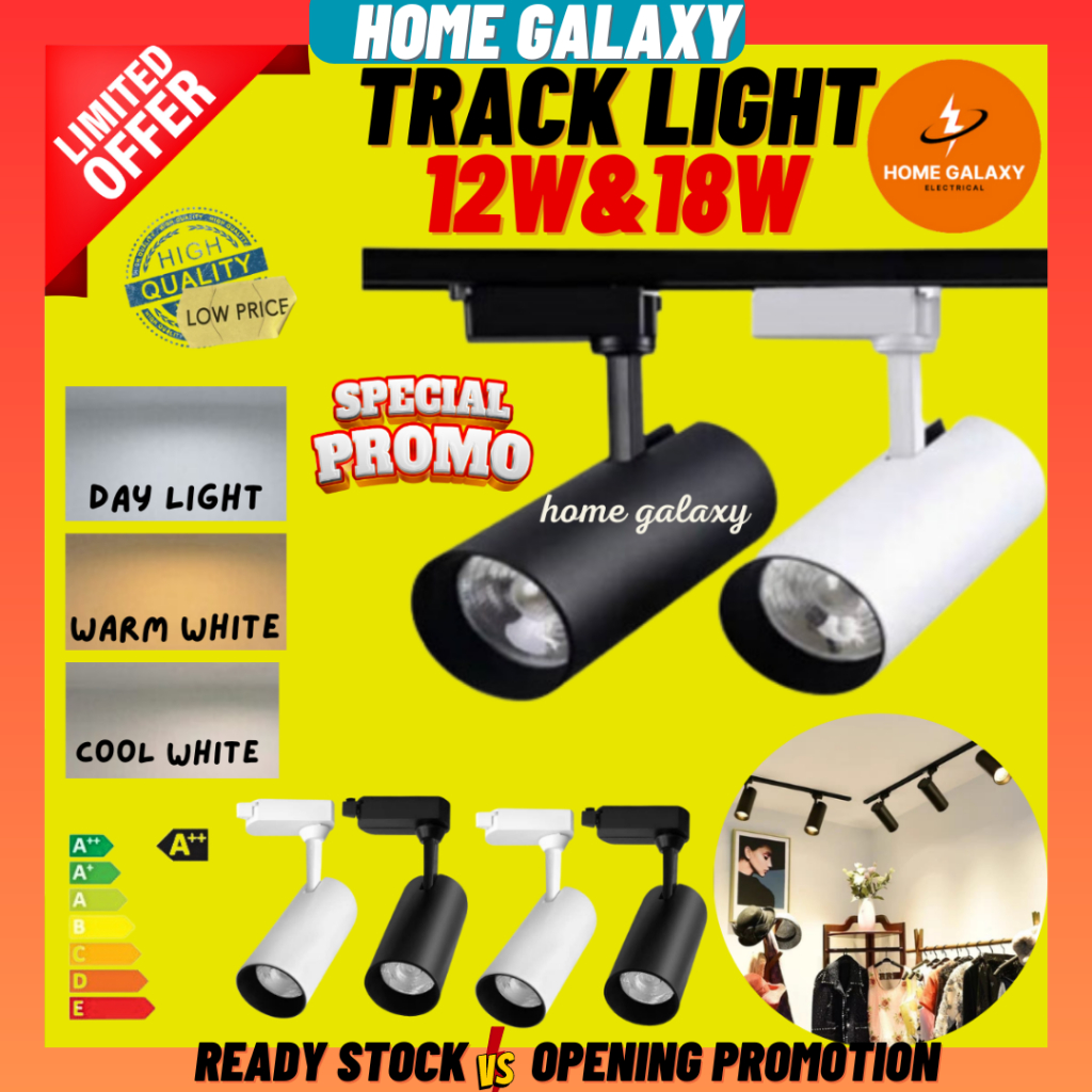 Lampu Trek LED Track Light 18W Aluminium Trek Rumah Spotlight Lights ...