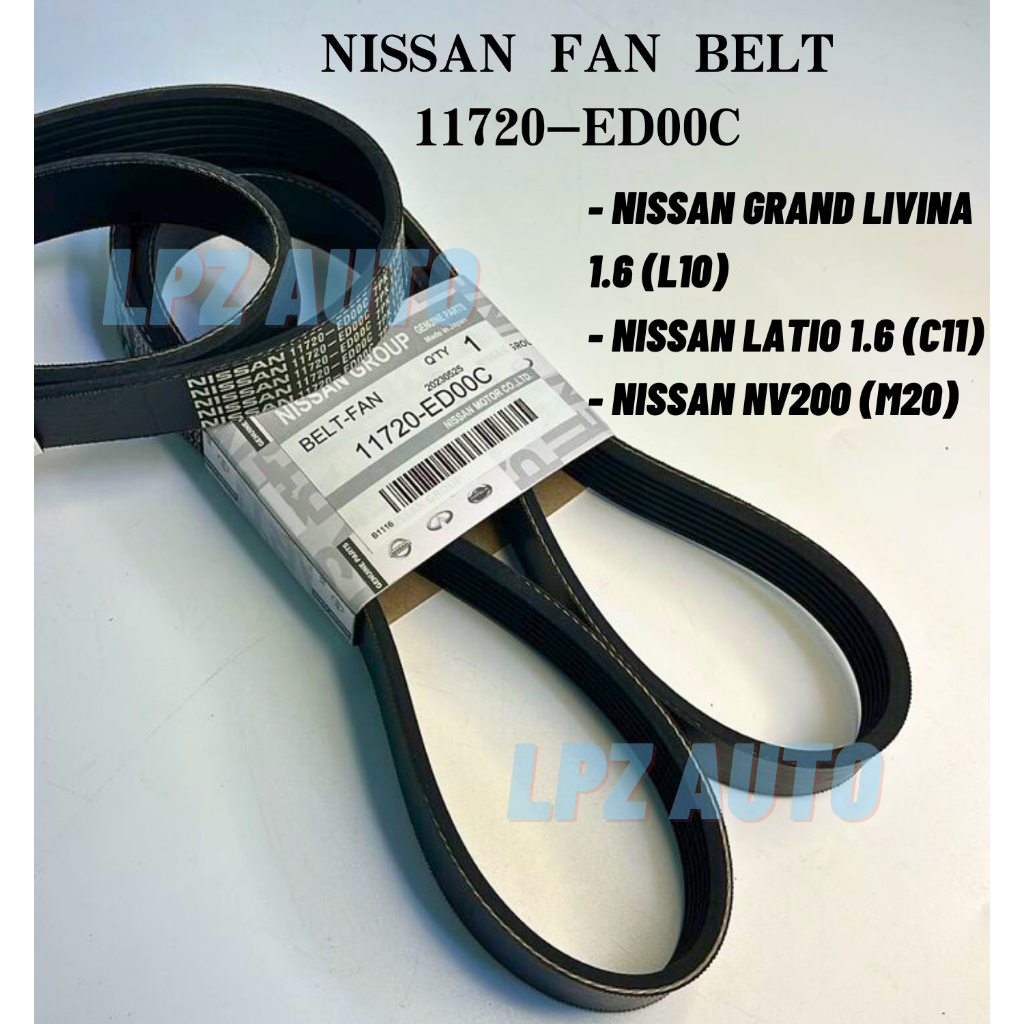 [100% ORIGINAL] NISSAN FAN BELT 7PK1140 - NISSAN GRAND LIVINA 1.6 L10 ...