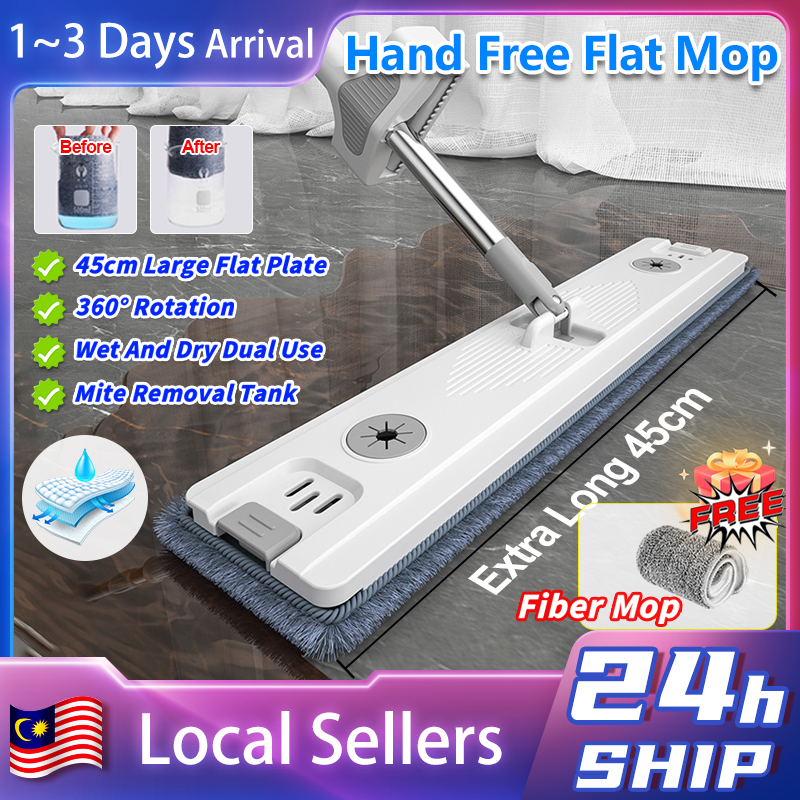 45CM Squeeze Mop Lantai Viral Heavy Duty Mop Cleaning Mop Lantai ...