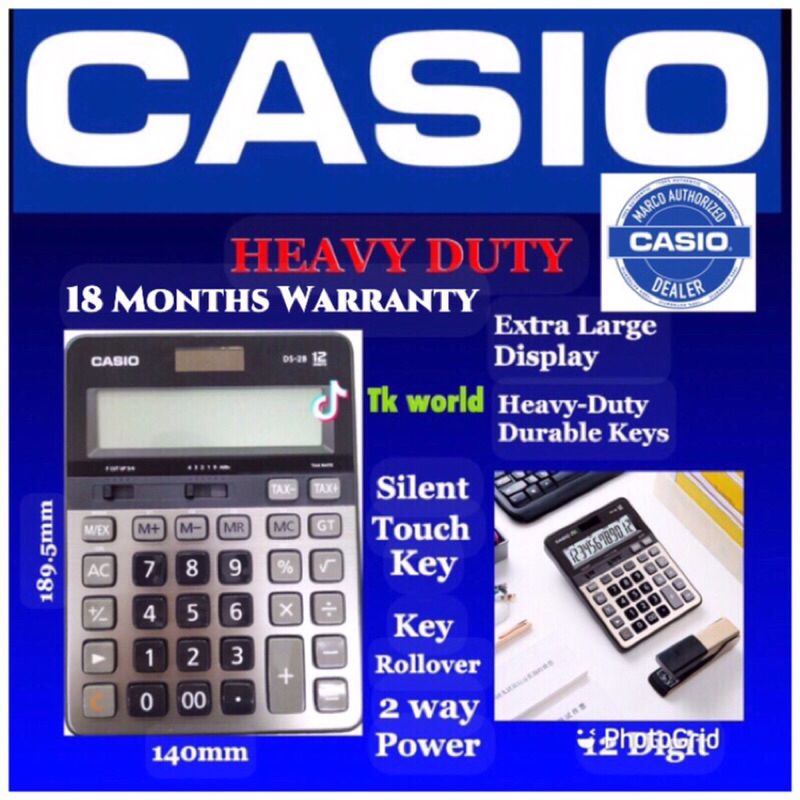Casio DS-2B desktop 12 digit heavy duty type | Shopee Malaysia