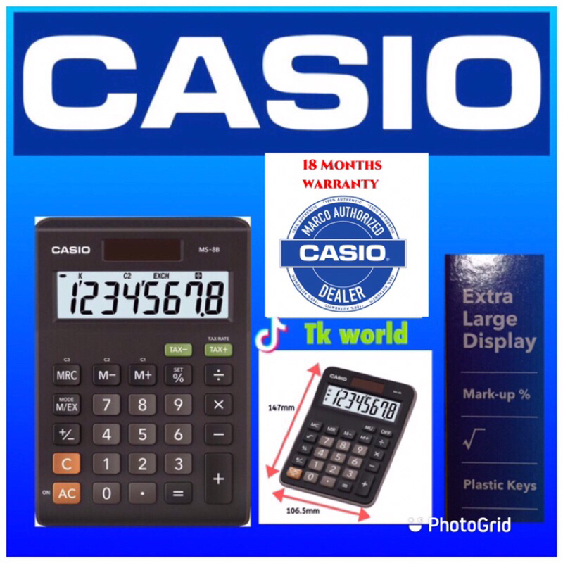 Casio MX-8B 8digit mini desktop | Shopee Malaysia