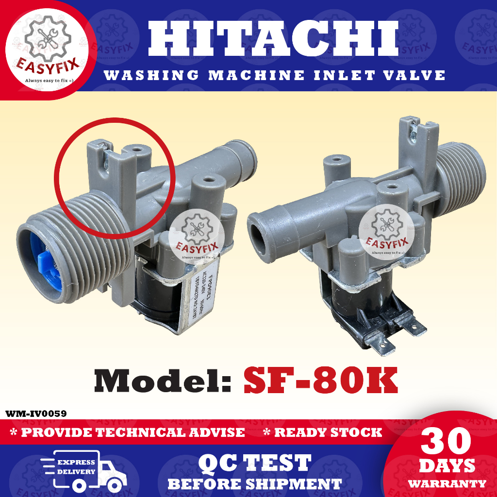 SF-80K HITACHI WASHING MACHINE WATER INLET VALVE COIL MASUK AIR SF80K ...