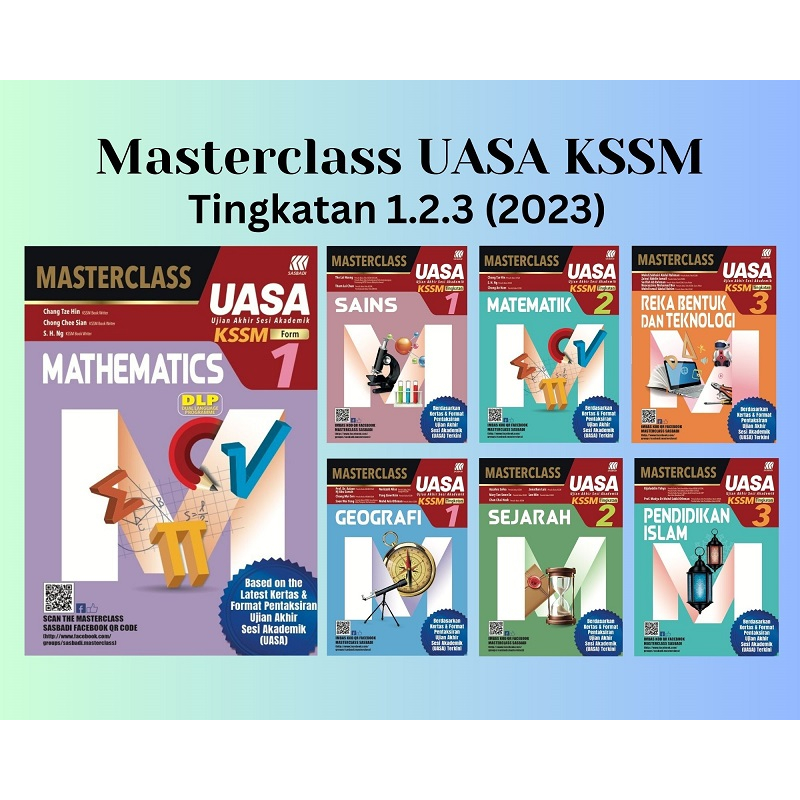 Sasbadi - Masterclass UASA KSSM Tingkatan 1.2.3 (2023) | Shopee Malaysia