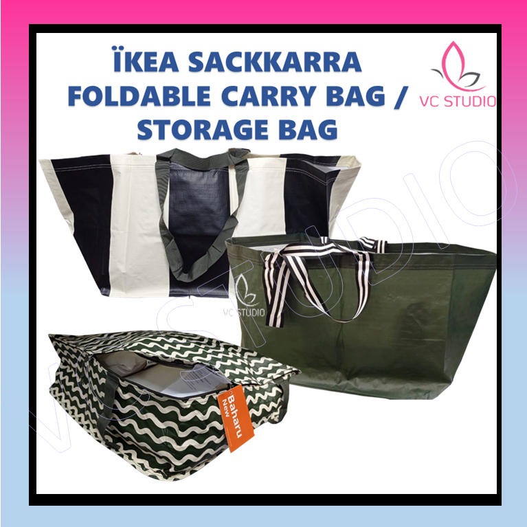 IKEA SACKKARRA Pattern Foldable Multipurpose Carrier Bag / Storage Bag ...