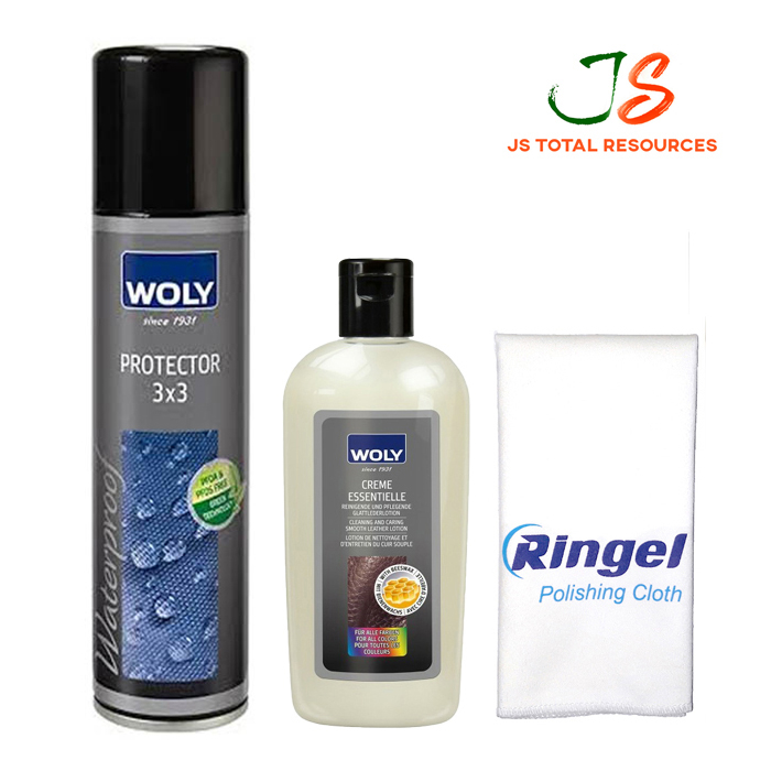 Woly Leather Shoe Care Starter Kit - Woly Protector 3x3 + Woly Leather ...