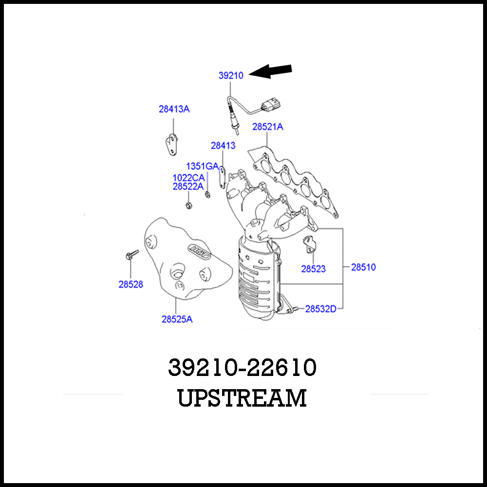 Hyundai Accent LC 1.5 Genuine Mobis Oxygen Sensor (Upstream 39210-22610 ...