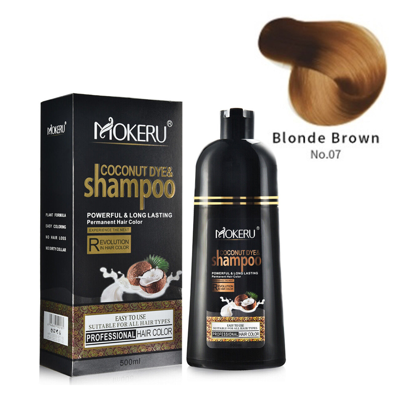 Mokeru Professional Argan Oil Hair Dye Color Shampoo (500ml) | Shopee ...