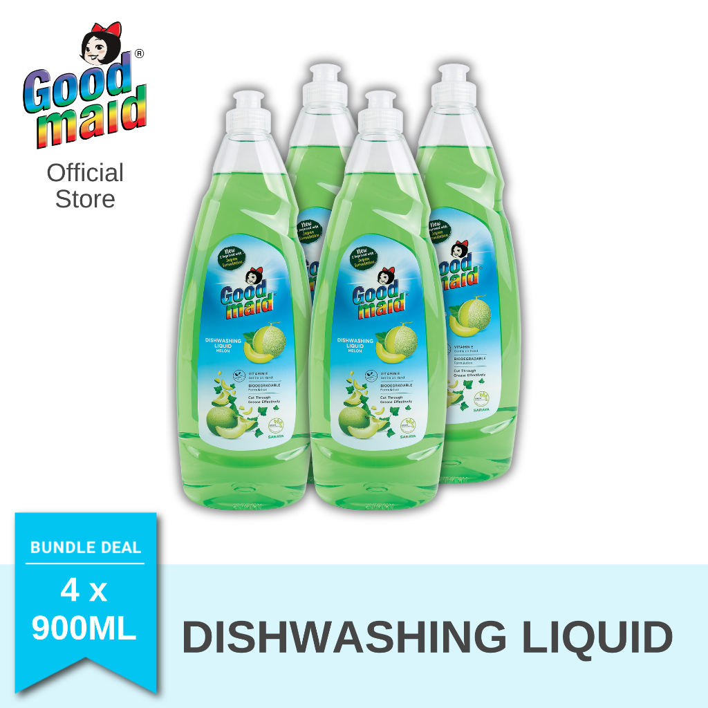 Goodmaid Dishwashing Liquid - Melon (900ml) [Bundle Of 4] | Shopee Malaysia