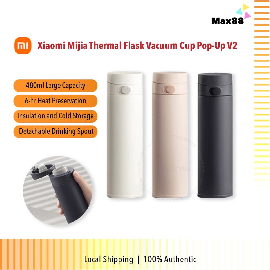 Xiaomi Mijia Thermal Flask Vacuum Cup Pop-Up Version 2 MJTGB01PL | Shopee Malaysia