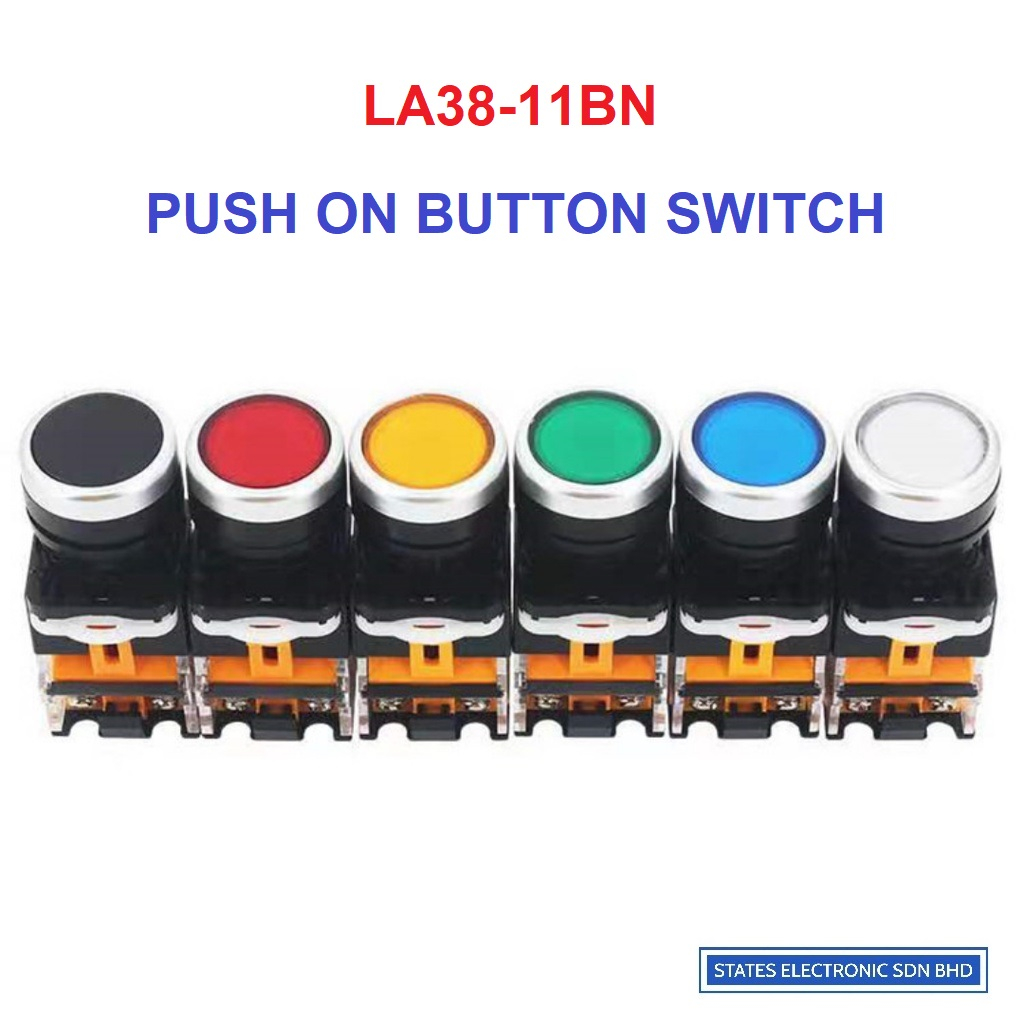 LA38-11BN Push Button Switch (Non-Latching) Self Reset | Shopee Malaysia