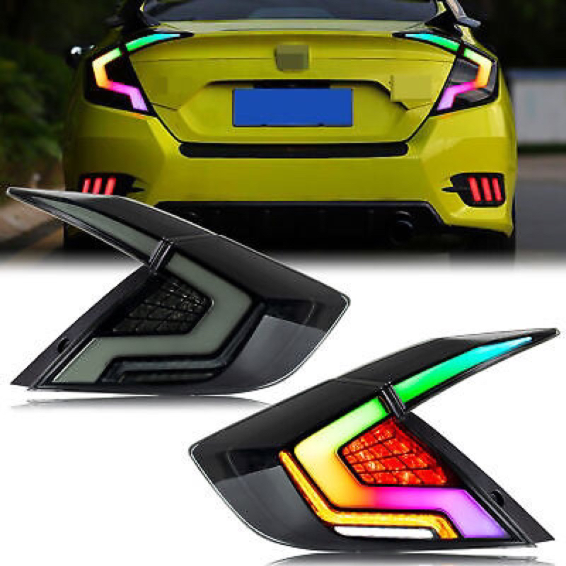 Honda Civic fc v3 RGB OLED led tail lamp light 2015 2016 2017 2018 2019 ...