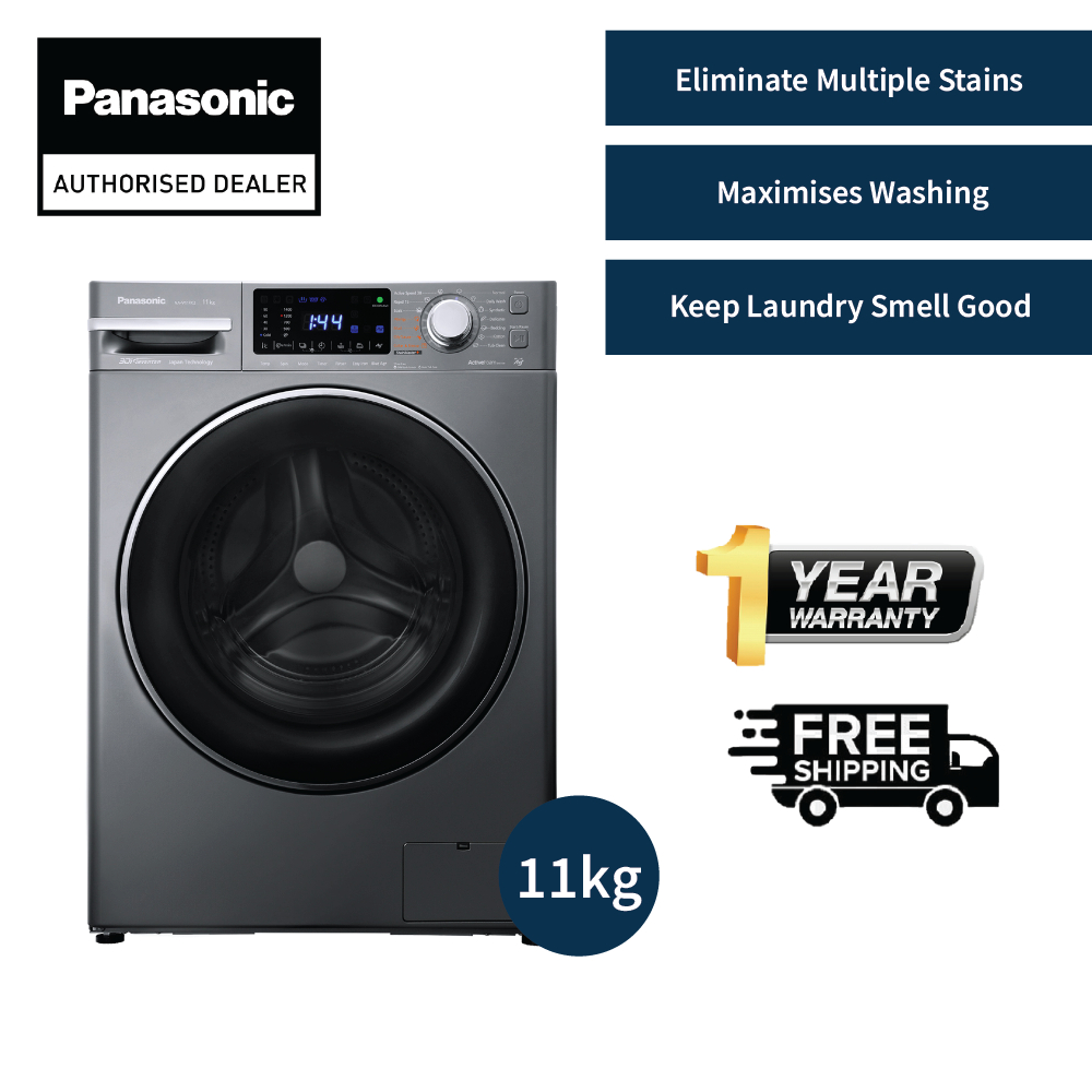 Panasonic Econavi Inverter Blue AG+ Front Load Washer (11kg) NA ...