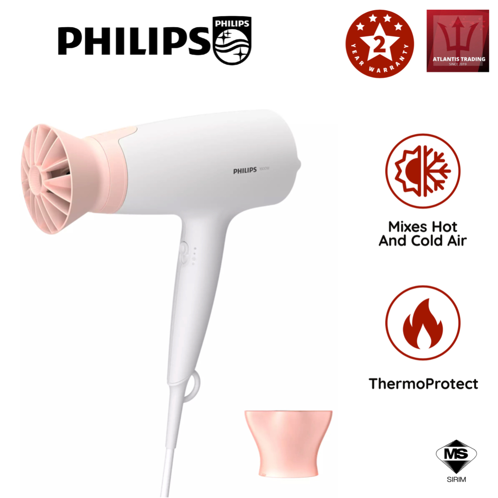 PHILIPS 3000 Series Hair Dryer BHD300/13 (THERMO PROTECT) | Shopee Malaysia