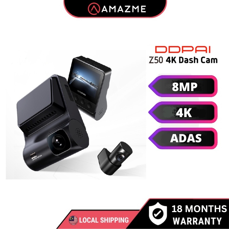 DDPAI Z50 8MP Camera 4K Dash Cam ADAS GPS Dual Camera Front & Rear ...