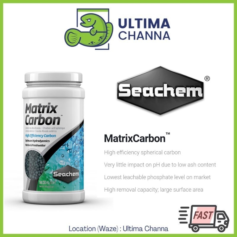 Seachem MatrixCarbon 100ml/250ml - filter media lowest phosphate matrix ...