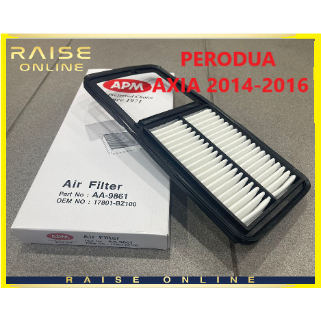 ( 100% ORIGINAL APM ) PERODUA AXIA ( 2014-2016 ) AIR FILTER ( 17801 ...