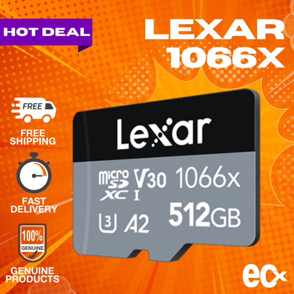 Lexar 128GB 256GB 512GB Professional 1066x SDXC V30 UHS-I A2 U3 ...
