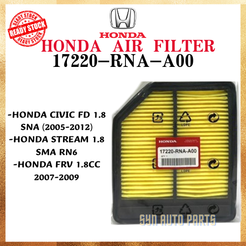 ORIGINAL HONDA Engine Air Filter Honda CIVIC FD 1.8 SNA (2005-2012 ...