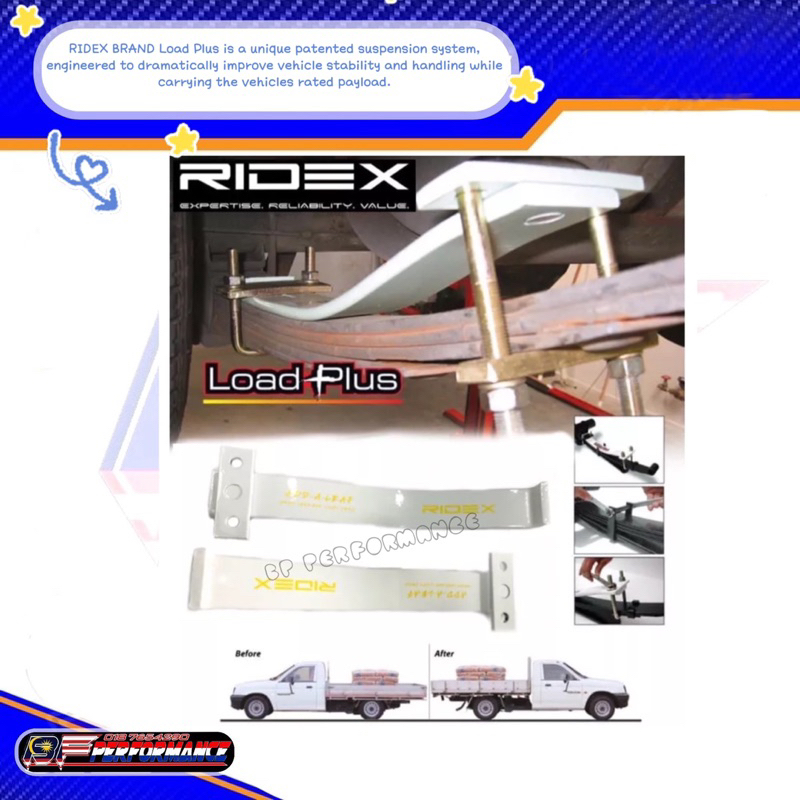 RIDEX BRAND Load Plus is a unique patented suspension system,engineered ...