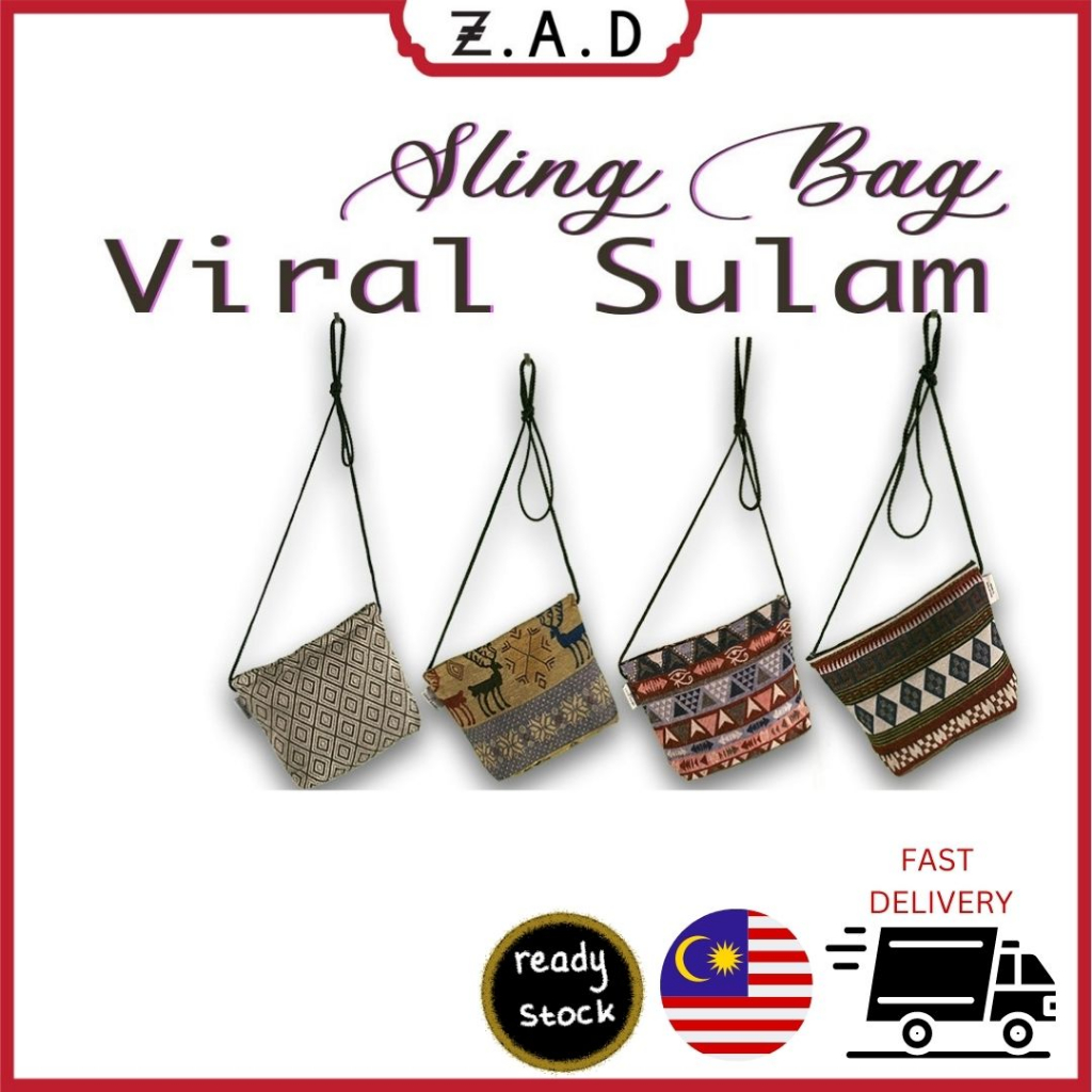Sling Bag Cross Body Bag Sulam Tribal Beach Casual Men Women Summer ...
