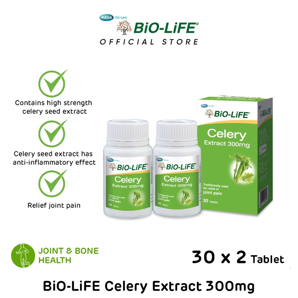 Bio Life Celery Extract 300mg ( 2 x 30 Tablets ) | Shopee Malaysia