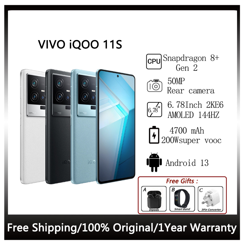 VIVO iQOO 11S Snapdragon 8 Gen2 50MP Rear Camera OIS 2K E6 6.78'' AMOLED 144HZ 4700mAh 200W ...