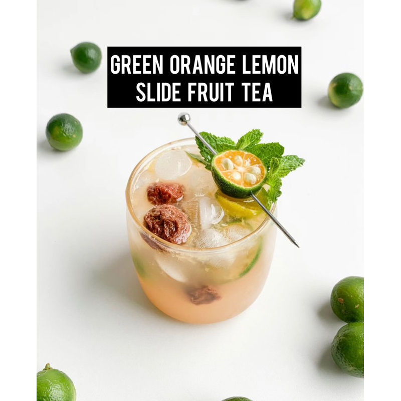Green Orange Lemon Slide Tea- detox fruit tea/ rich of vitamin C/Teh ...