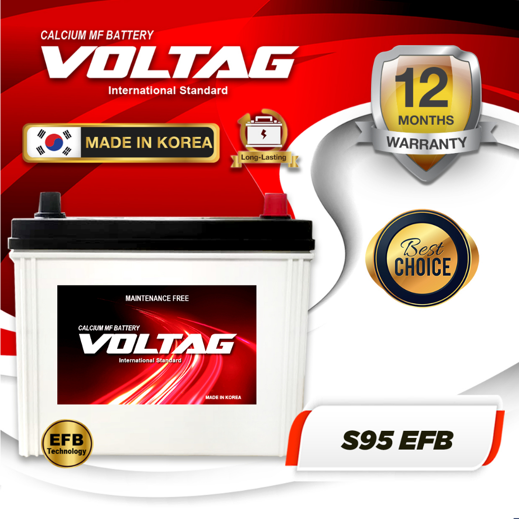 Voltag S95 EFB (Korea) Maintenance Free Start Stop Car Battery For ...