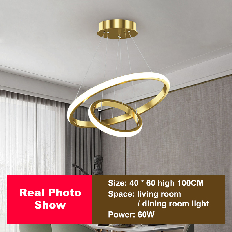 Ceiling light Lampu Ceiling Modern Pendant Lamp Led Rings Circle ...