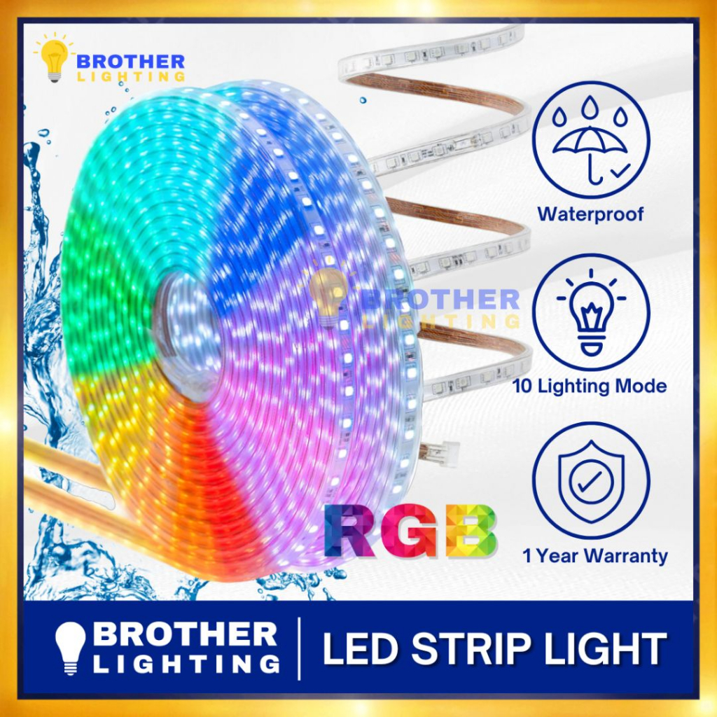 LED SMD Strip Light 10 Meters 10 Modes Lamp Colorful Light with EU Plug ...