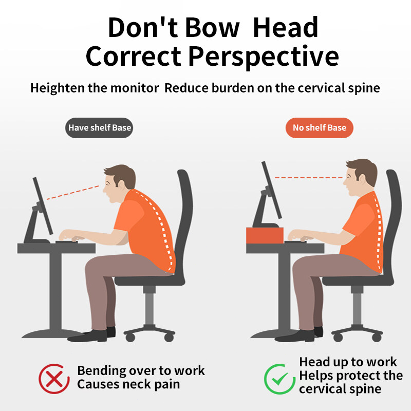 NR Computer Monitor Rack Stand Screen Increase Height Shelf Desktop ...