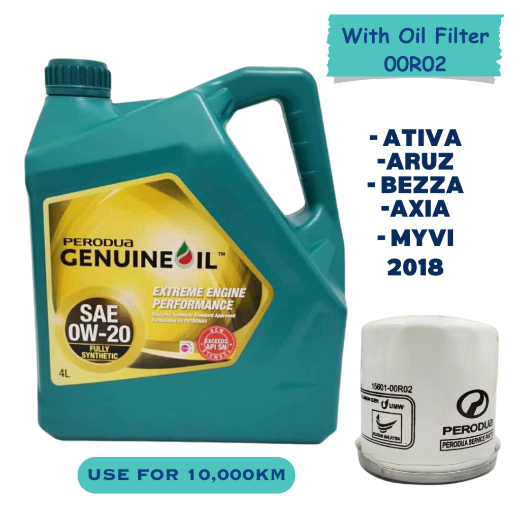 NEW ORI PERODUA FULLY 0W20 4L ALZA BEZZA ARUZ MYVI ATIVA AXIA VIVA ...