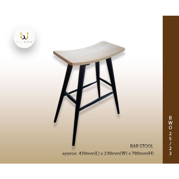 Natural Solid Wood Curve Chair | Shopee Malaysia