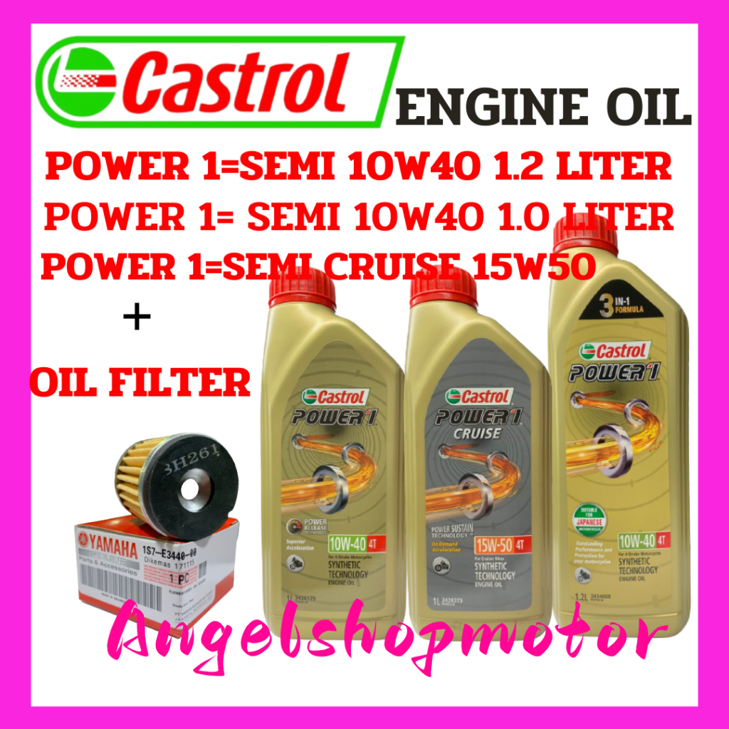 CASTROL 4T POWER 1 10W40 1.2 LITER SEMI SYNTHETIC FOR RS-X150 RS150 ...