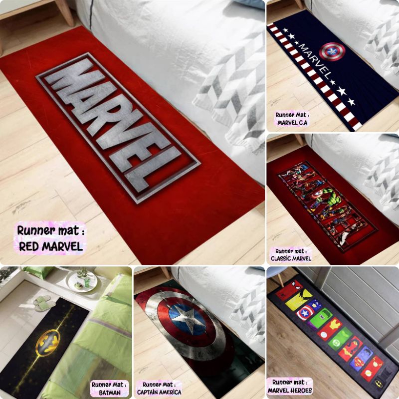 MARVEL RUG 3D CRYSTAL VELVET FLOOR MAT / ALAS KAKI | Shopee Malaysia