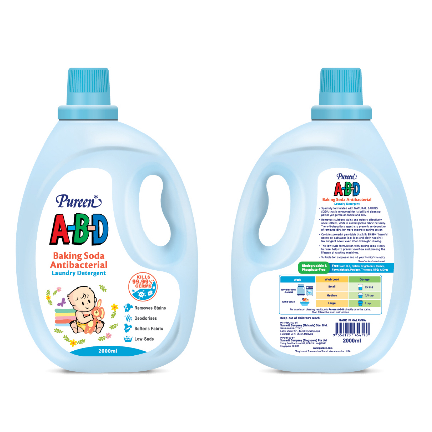 Pureen ABD Baking Soda Antibacterial Liquid Detergent | Shopee Malaysia