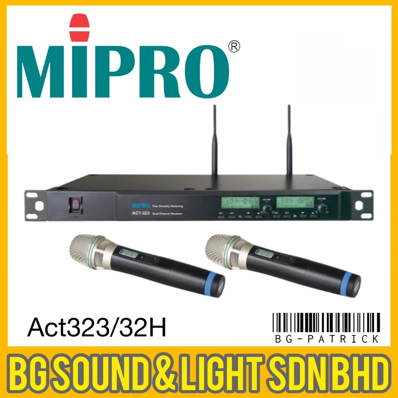Mipro ACT323/32H UHF Dual-Channel Wireless Microphone | Shopee Malaysia