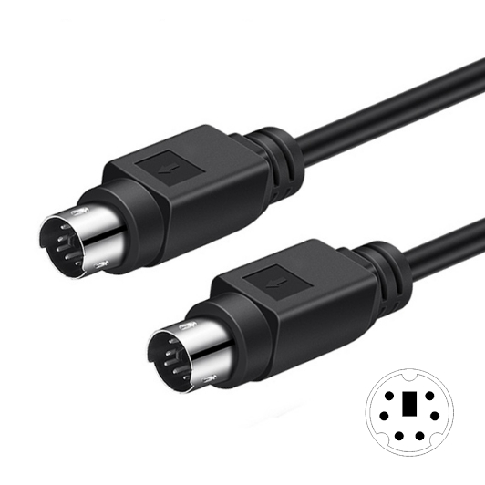 PS/2 MDIN-6 Male to Male Mini Din 6 Pin Computer PC Mouse Keyboard ...