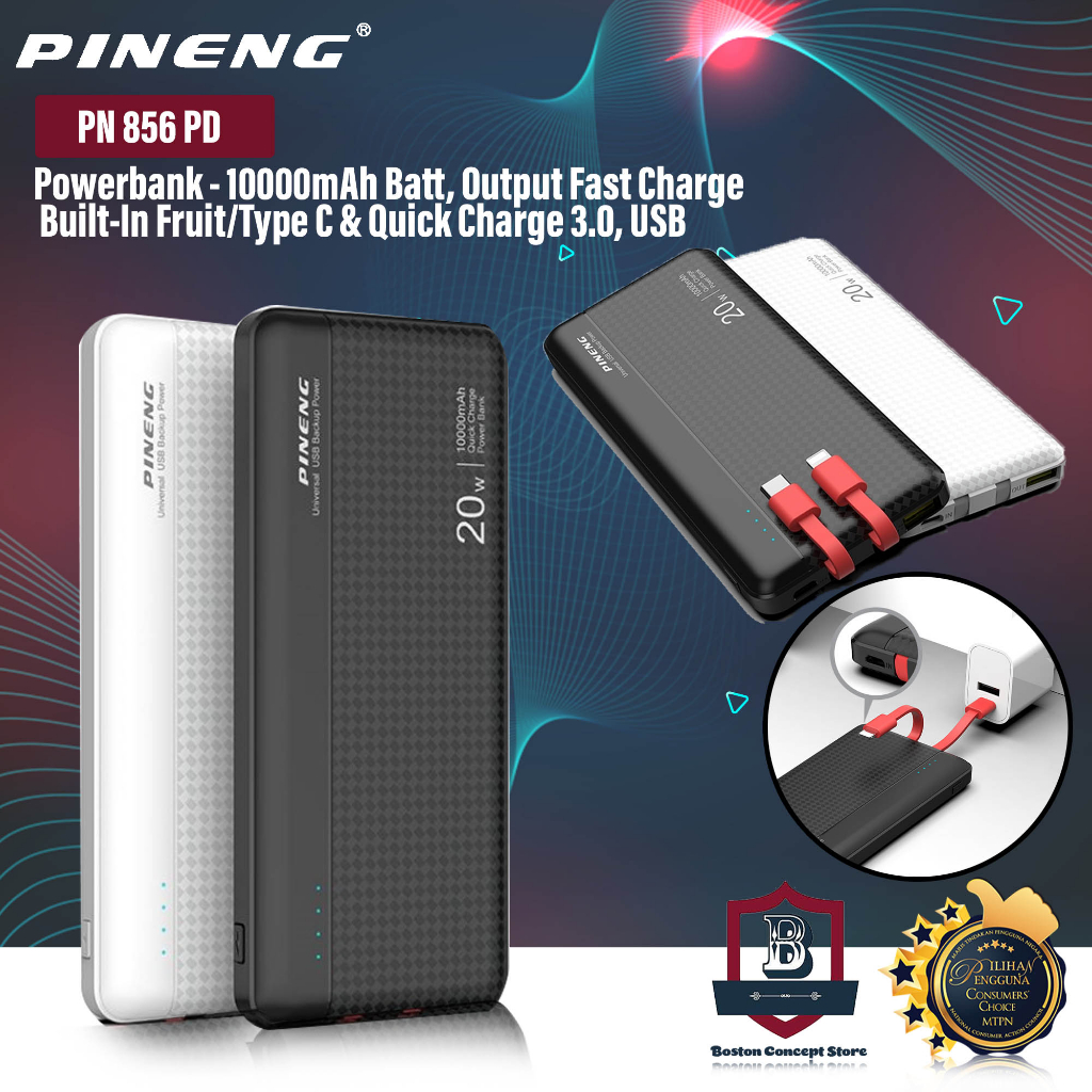 BOSTON PINENG PN-931 / PN-973 10000mAh Powerbank PN931 10000mAh Lithium ...