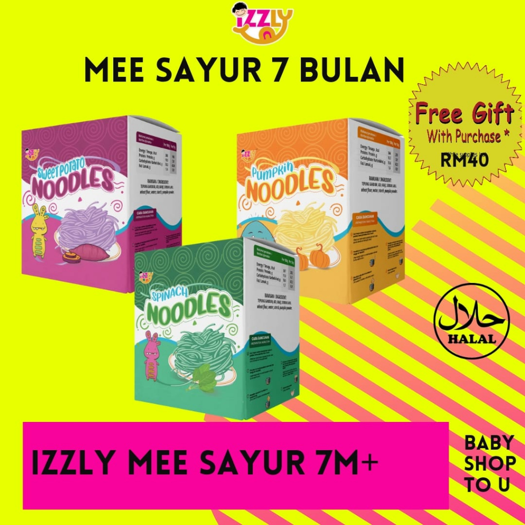 MEE SAYUR BABY Mee Bayam Labu Keledek untuk Bayi Kanak Kanak Serbuk ...