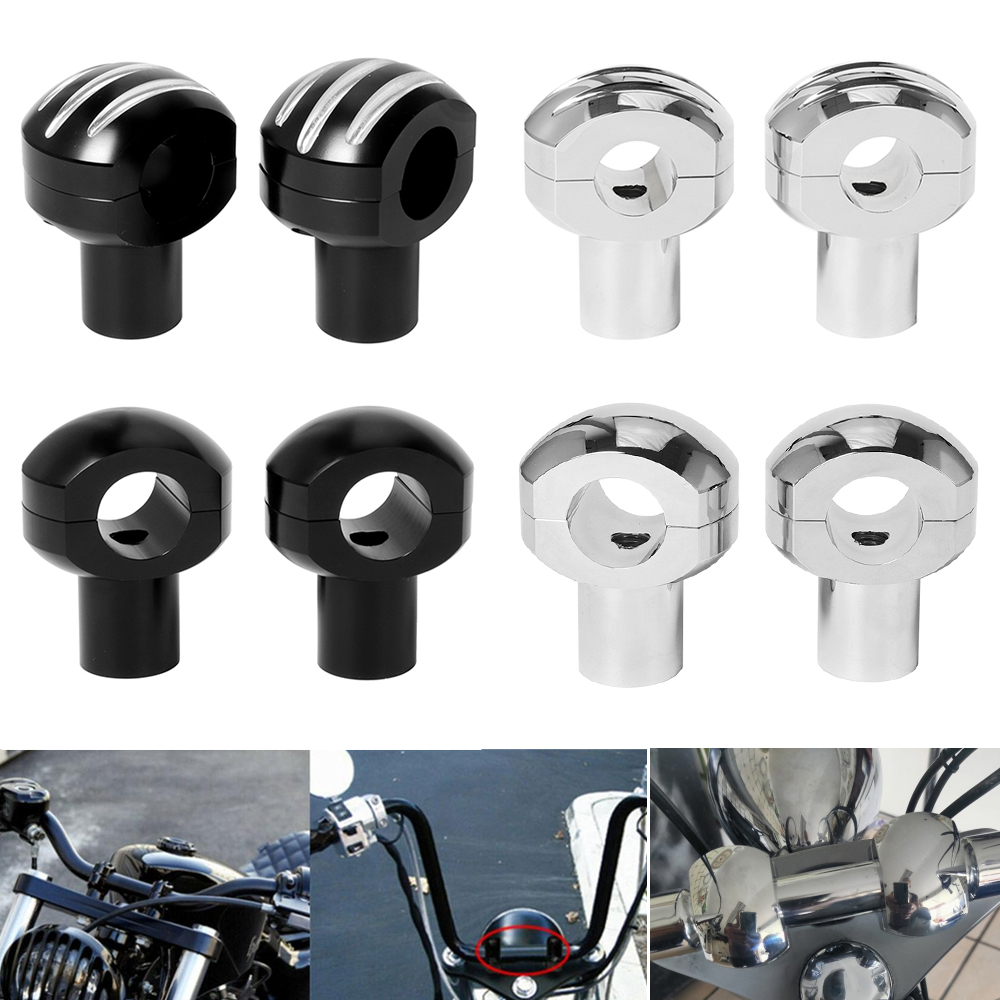 25mm Motorcycle Handlebar Clamp Riser Kit Adjustable Rise Bar Mount for ...