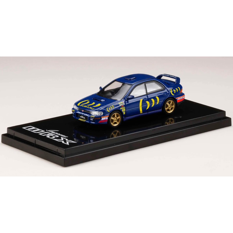 HOBBY JAPAN 1:64 Subaru Impreza WRX STI GC8 Bluesport Blue with Rally ...