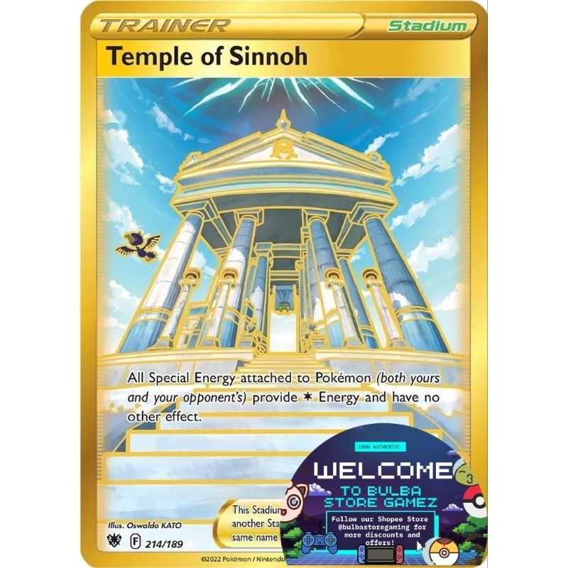 Temple of Sinnoh 214/189 Secret Rare SWSH10 Astral Radiance Pokémon TCG ...