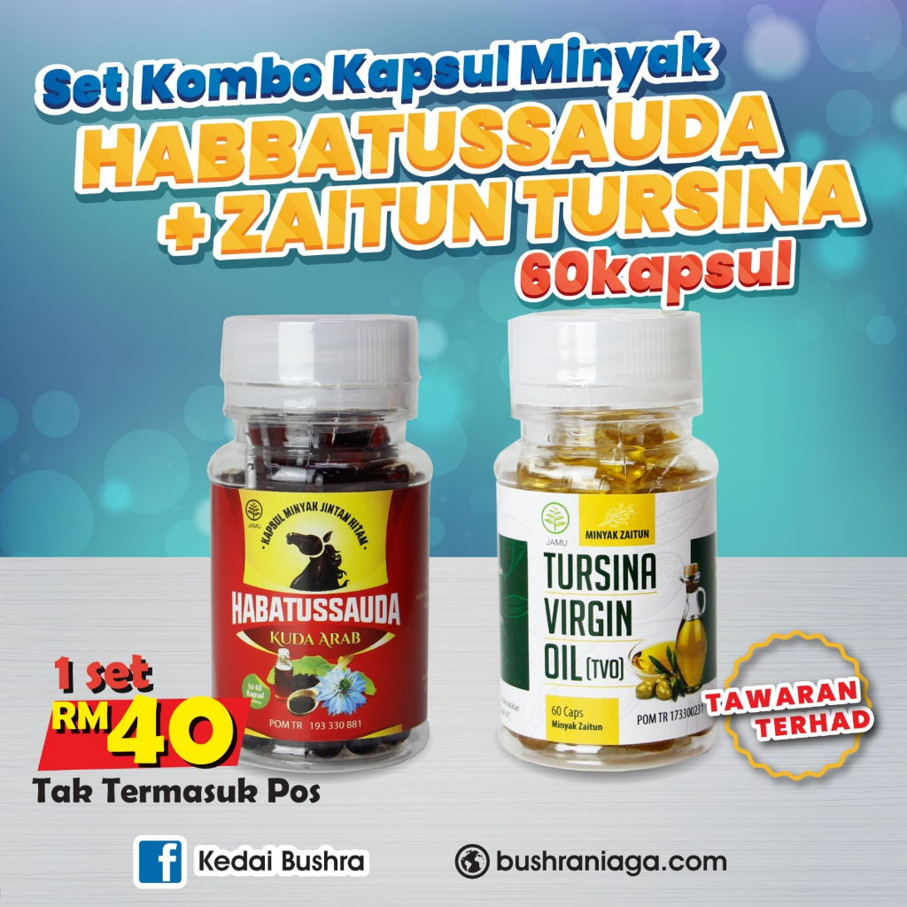 Kombo Kapsul Minyak Habbatussauda + Zaitun (60 Kapsul) | Shopee Malaysia Kombo Kapsul Minyak Habbatussauda + Zaitun (60 Kapsul) | Shopee Malaysia