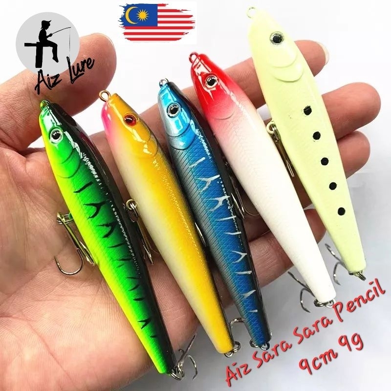 Aiz Sara Sara Pencil / Top water Floating Pencil / Pencil Siakap, Toman ...