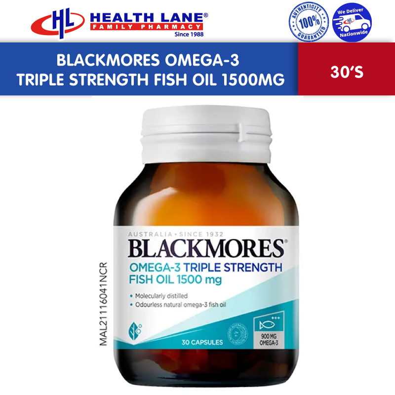 Blackmores Omega-3 Triple Strength Fish Oil 1500mg (30's) | Shopee Malaysia